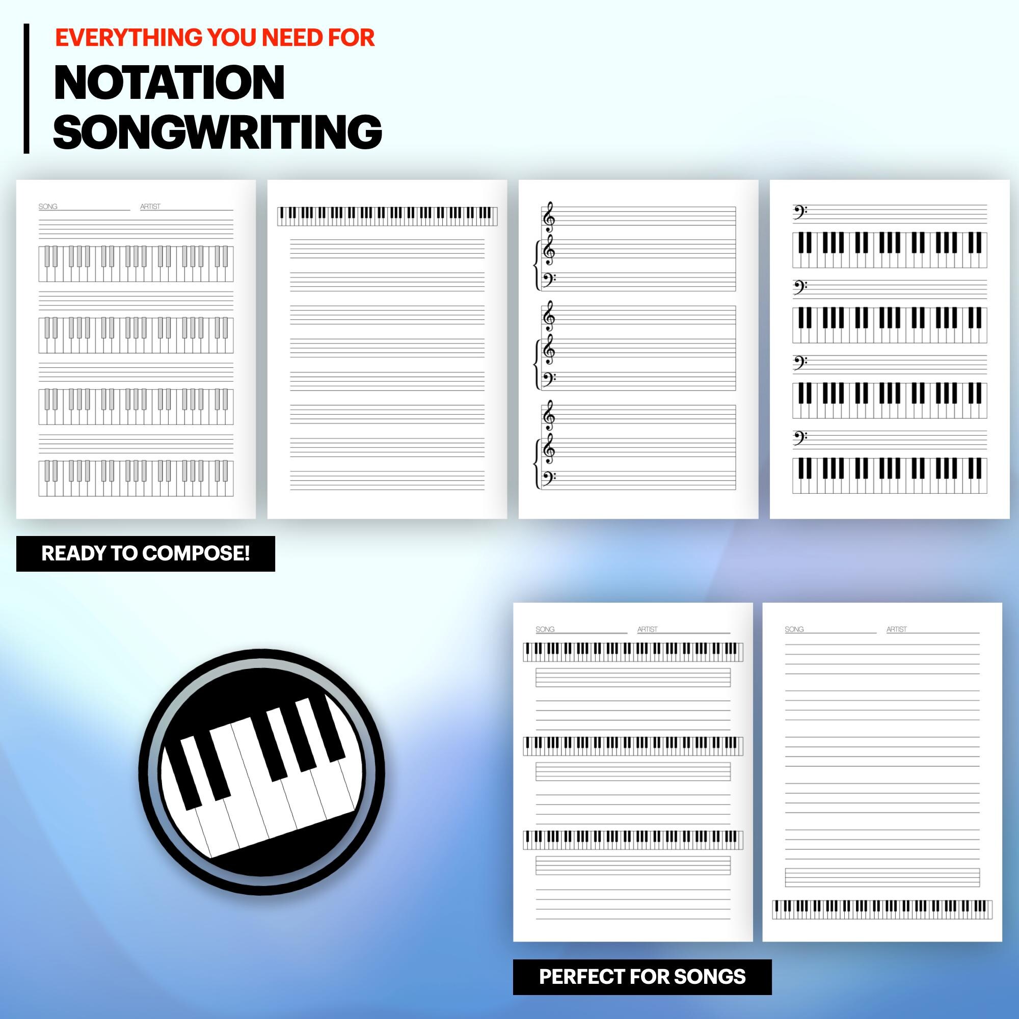 Piano Practice Sheets Bundle: Chords, Keys & Notation (A4 PDF) - Etsy