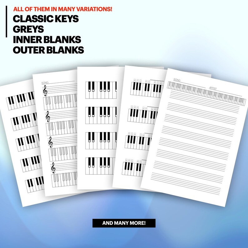 Ultimate Printable Piano Practice Sheet Bundle: PDF Files for Piano ...