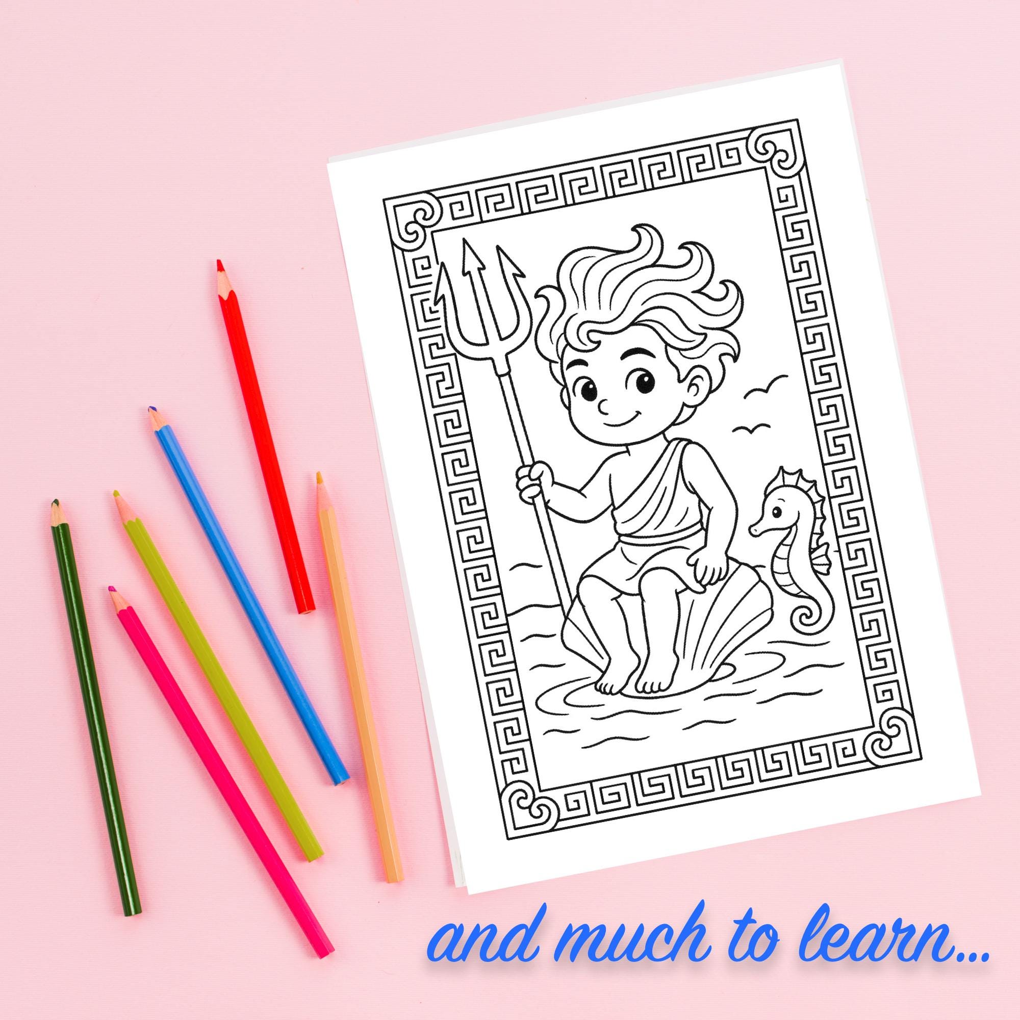 Greek Mythology Coloring Book for Kids: Olympian Gods & Goddesses ...