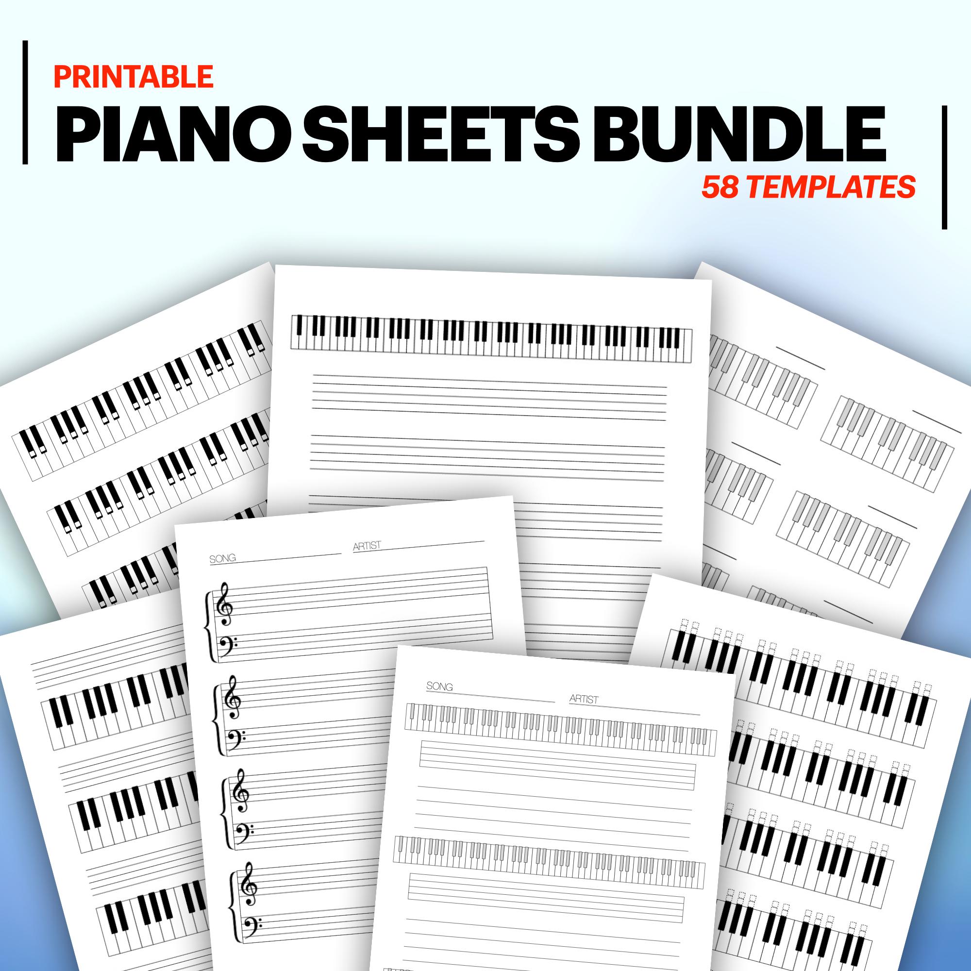 Ultimate Printable Piano Practice Sheet Bundle: PDF Files for Piano ...