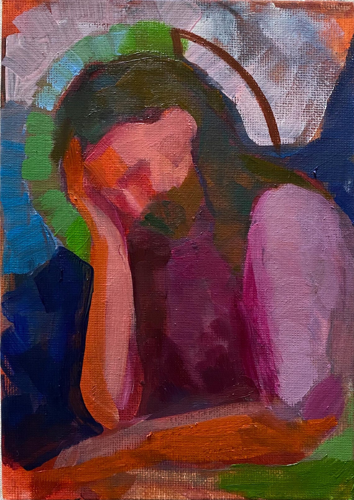 Christ in Anguish, Face of Jesus Christ, Original Oil Painting, Modern ...