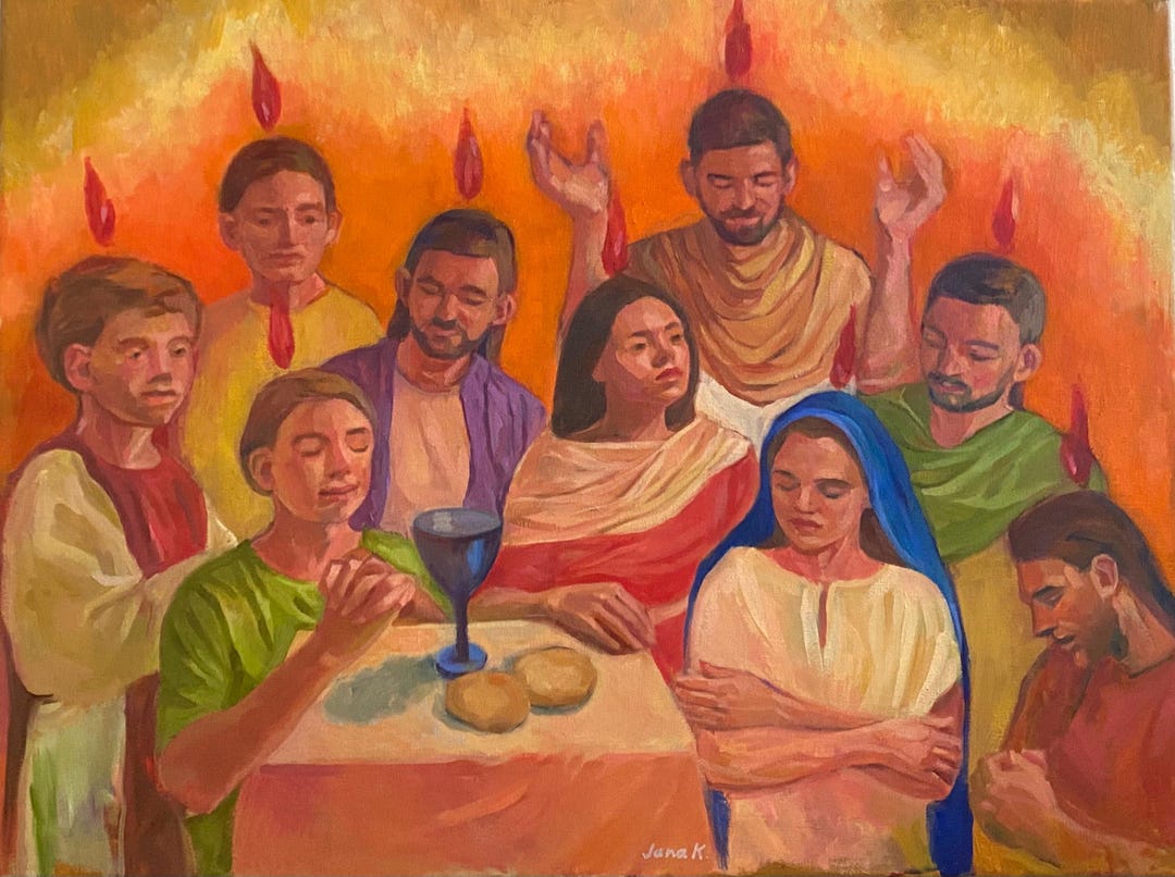 Pentecost, Holy Spirit, Fine Art Print, Modern Art, Contemporary ...