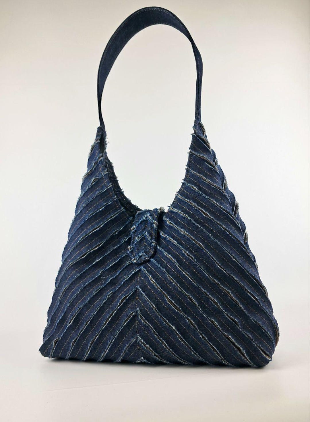 Quilted Blue Denim Bag for Women - Etsy