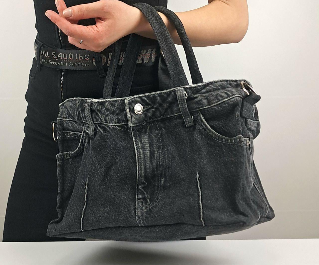Upcycled Jeans Bag Tutorial: Easy Beginner Sewing Project (PDF) - Etsy