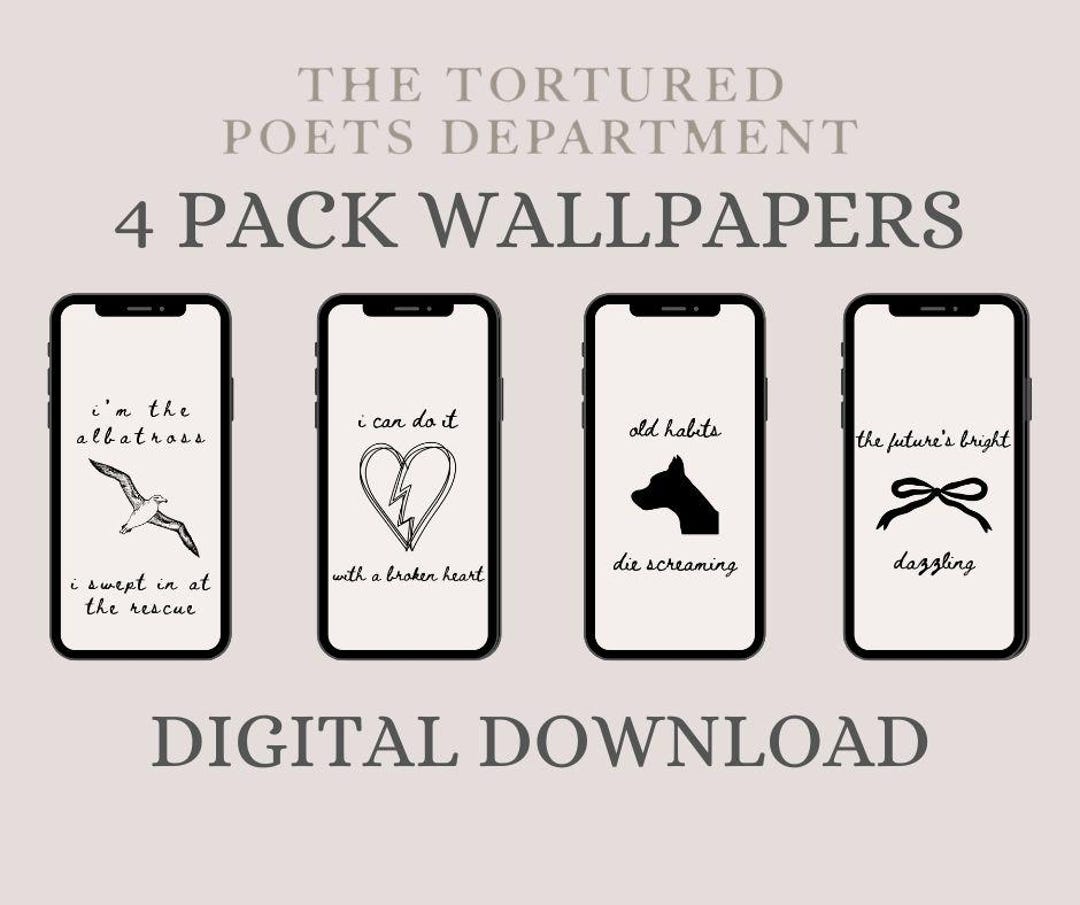 Taylor Swift TTPD Iphone/android Wallpaper [4 PACK] - Etsy