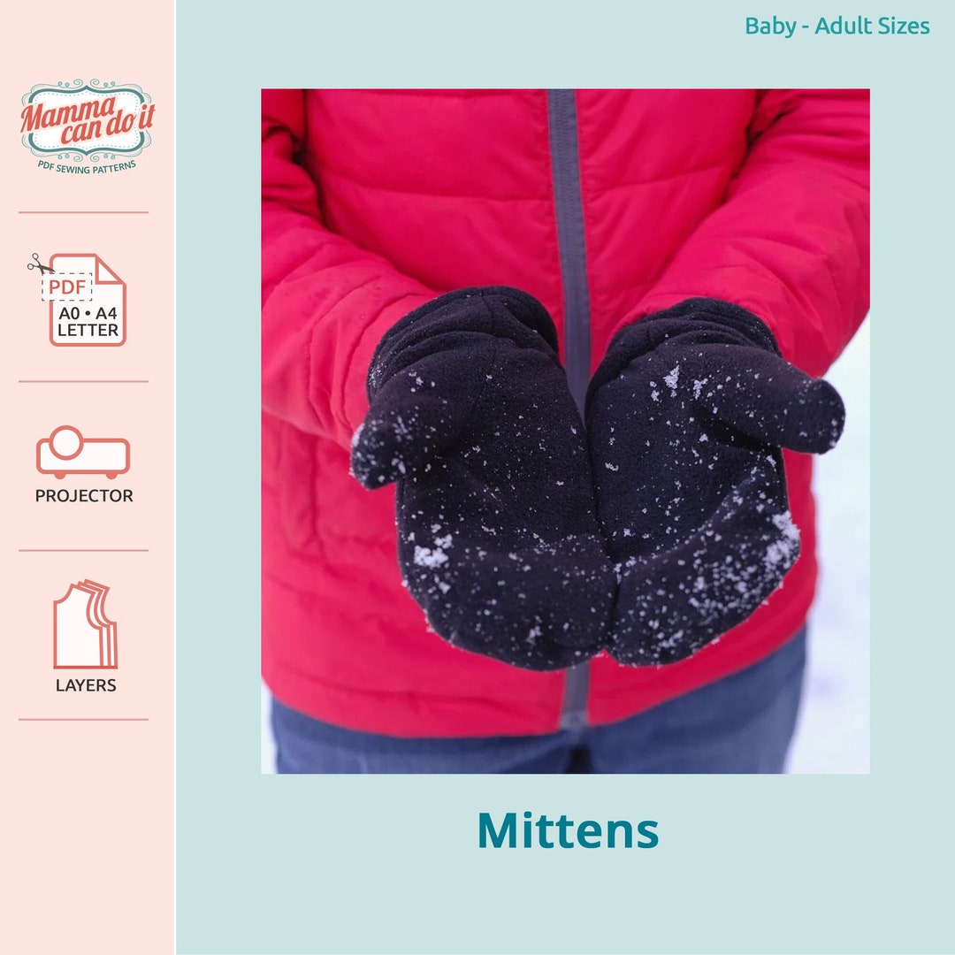 Mitten PDF Sewing Pattern | All Sizes | Video Included - INSTANT ...
