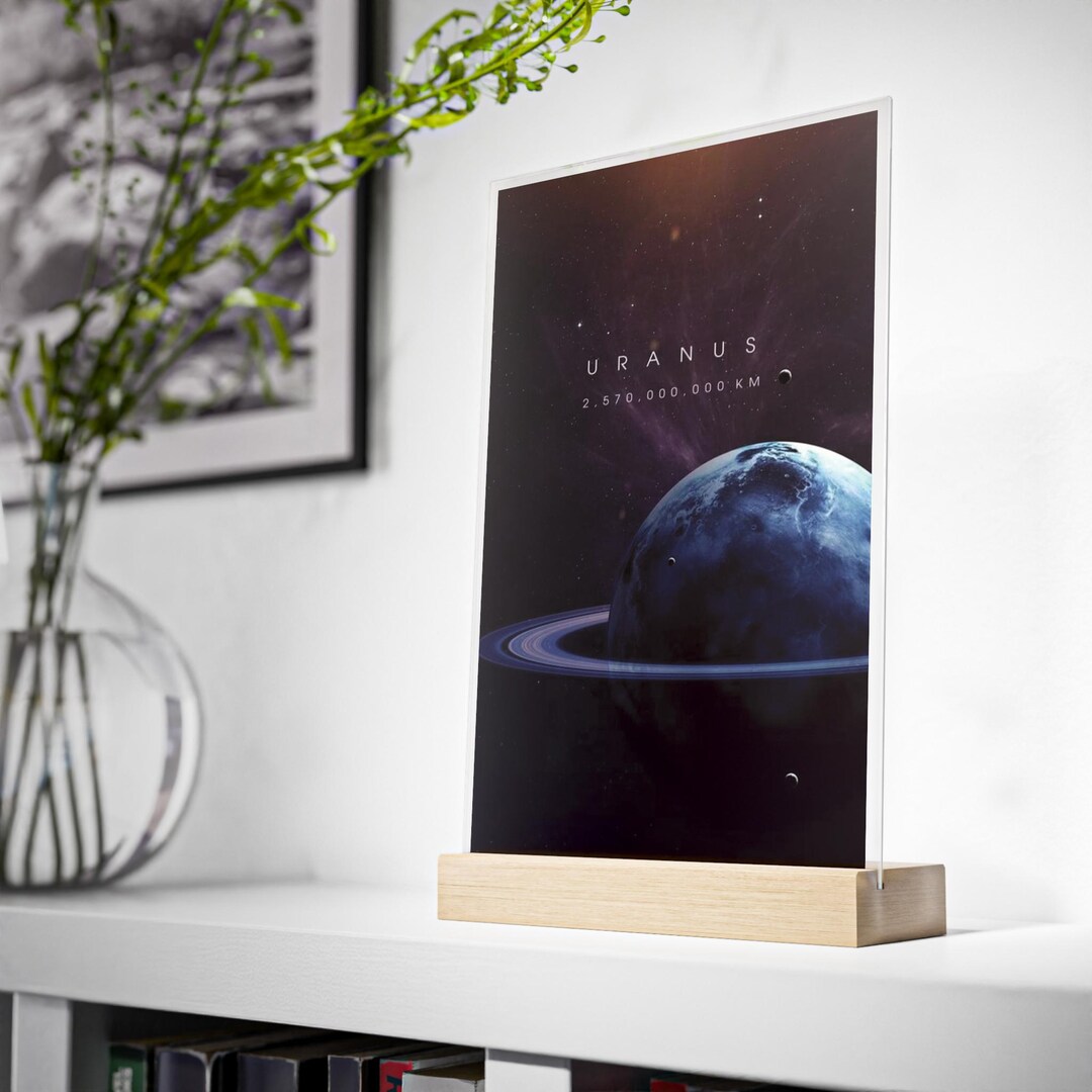 Planet Uranus Solar System, Acrylic Sign, Acrylic Plate Stand ...