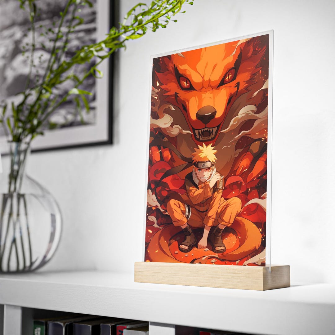 Naruto Acrylic Plate, Acrylic Sign, Wooden Stand, Desk Decor, Anime ...