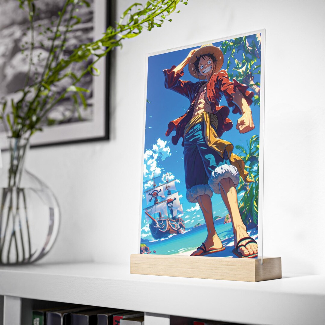 One Piece Manga, Acrylic Sign, Acrylic Plate, Anime Decor, Wooden Stand ...