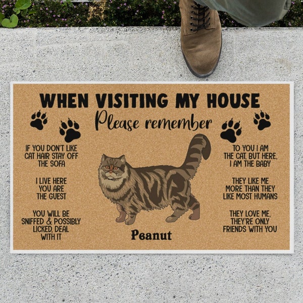 Please Remember When Visiting Cats House Doormat - Etsy