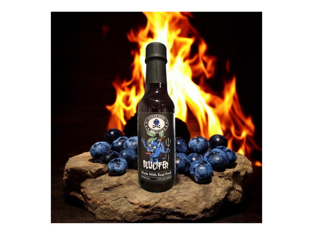Blucifer Blueberry Hot Sauce, Carolina Reaper, Habanero - Etsy
