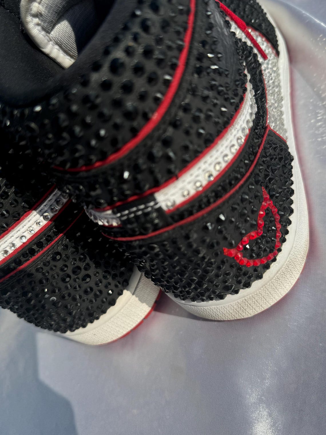 Handmade Rhinestone Air Jordan 1 High: Custom Bling Sneakers - Etsy