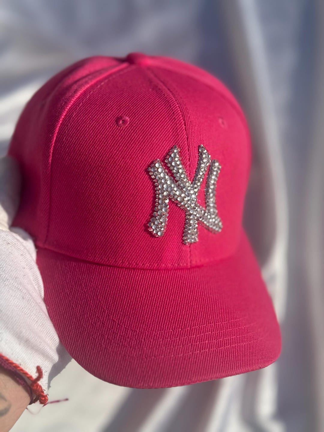 Crystal New York Yankees Baseball Cap | Pink MLB Hat With Swarovski ...