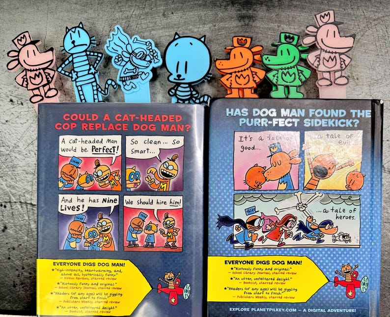 Personalized Dog Man Bookmark Set, Glow-in-the-dark, Kids' Bookmarks ...