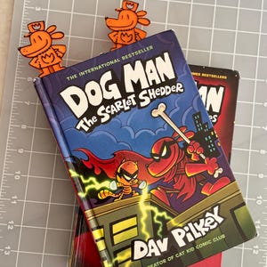 Personalized Dog Man Bookmark Set, Glow-in-the-dark, Kids' Bookmarks ...