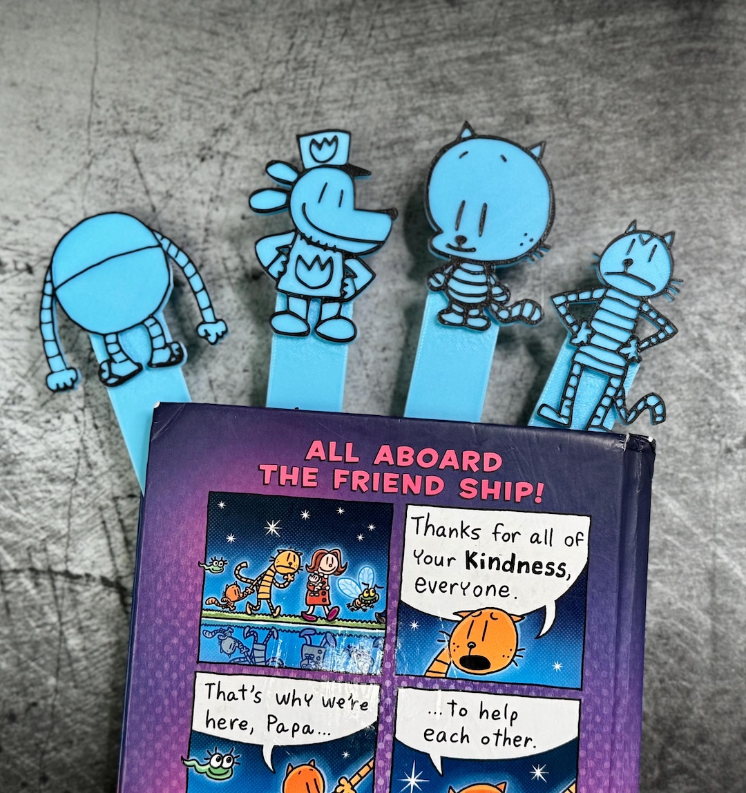 Personalized Dog Man Bookmark Set, Glow-in-the-dark, Kids' Bookmarks ...