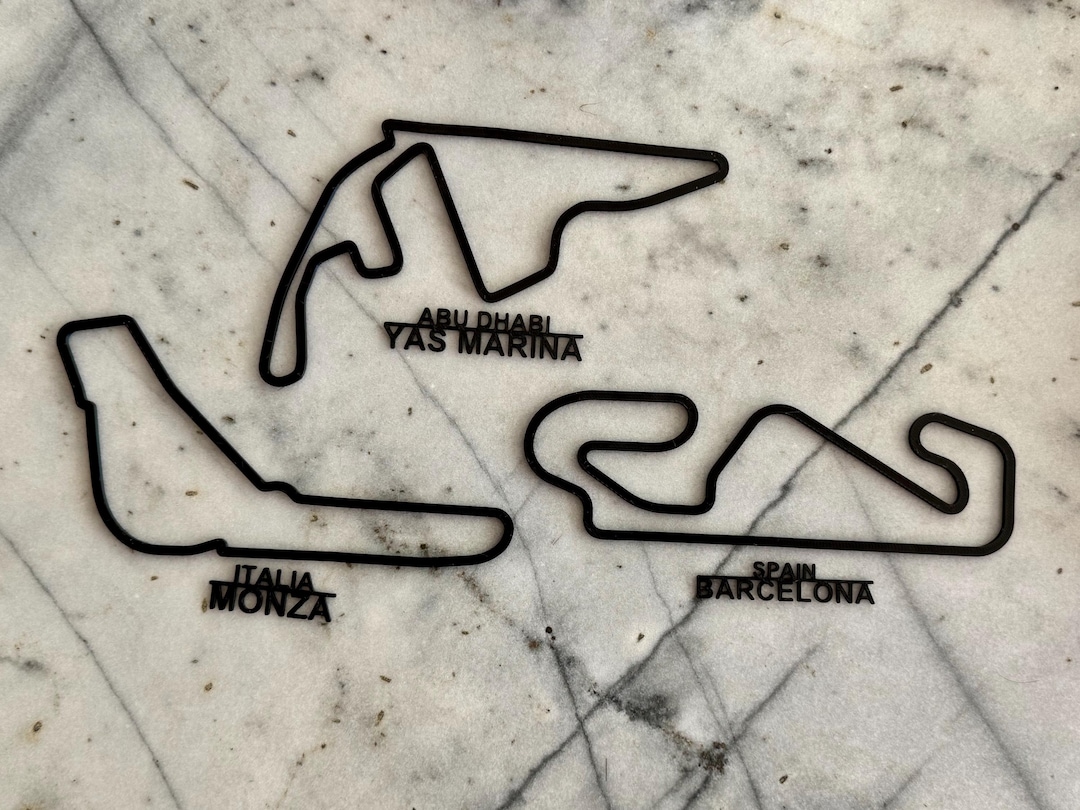 Formula 1, Motogp Race Track Silhouette With Track Names (170+ Tracks ...