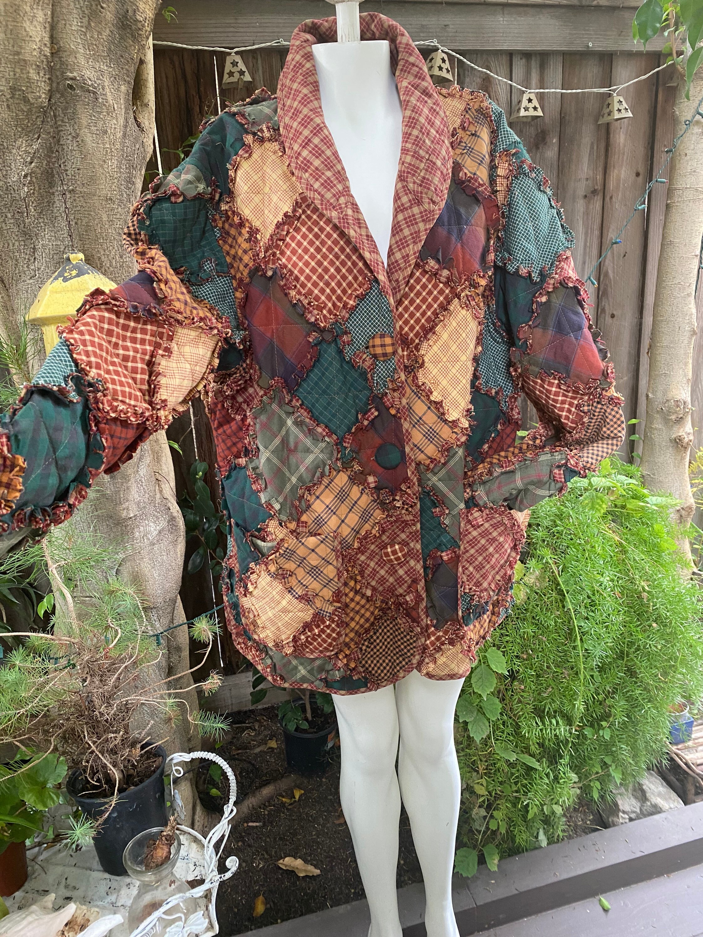 Artist Work Patchwork Quilted Jacket - Etsy