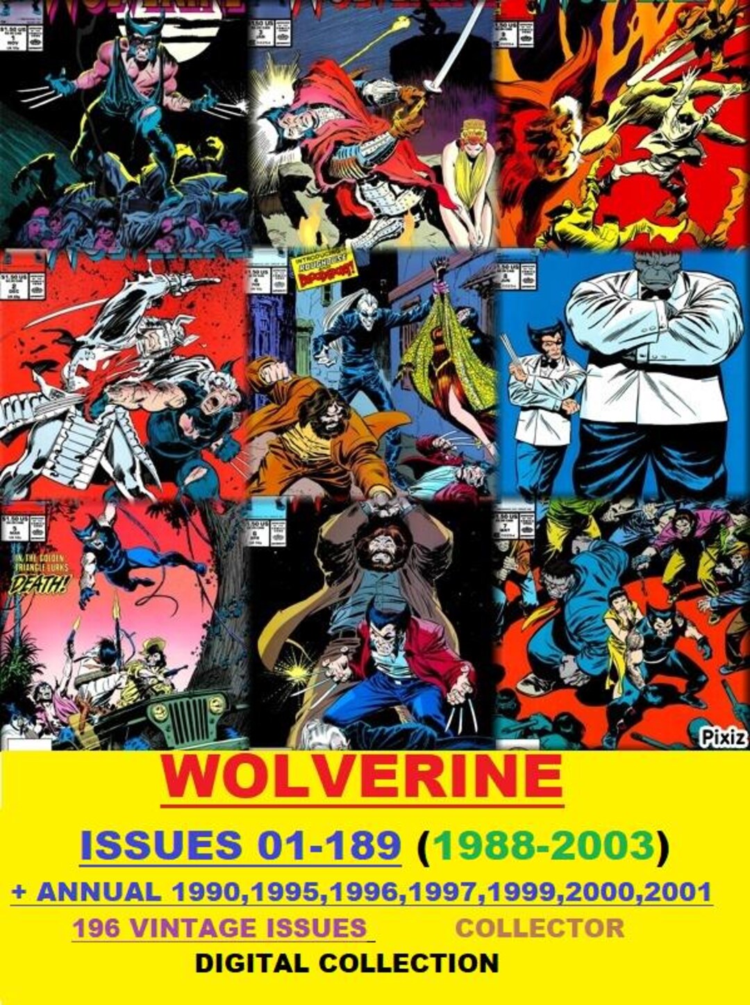 WOLVERINE (1988-2003) Issues 01-189 + 7 ANNUAL ISSUES Original Edition ...