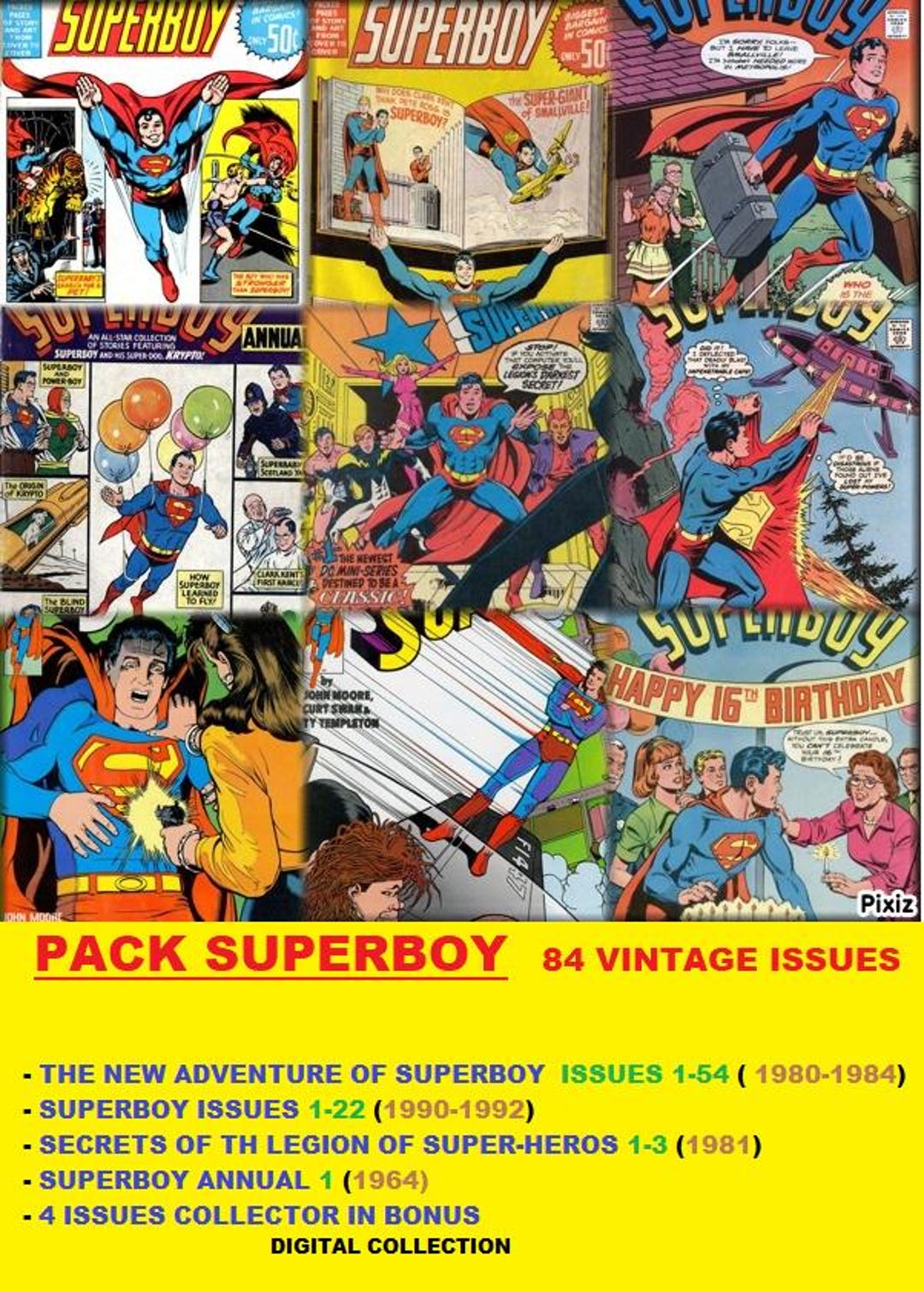 SUPERBOY Annual 1 (1964) + Issues 1-54 (1980-1984) + Issues 1-22 (1990 ...