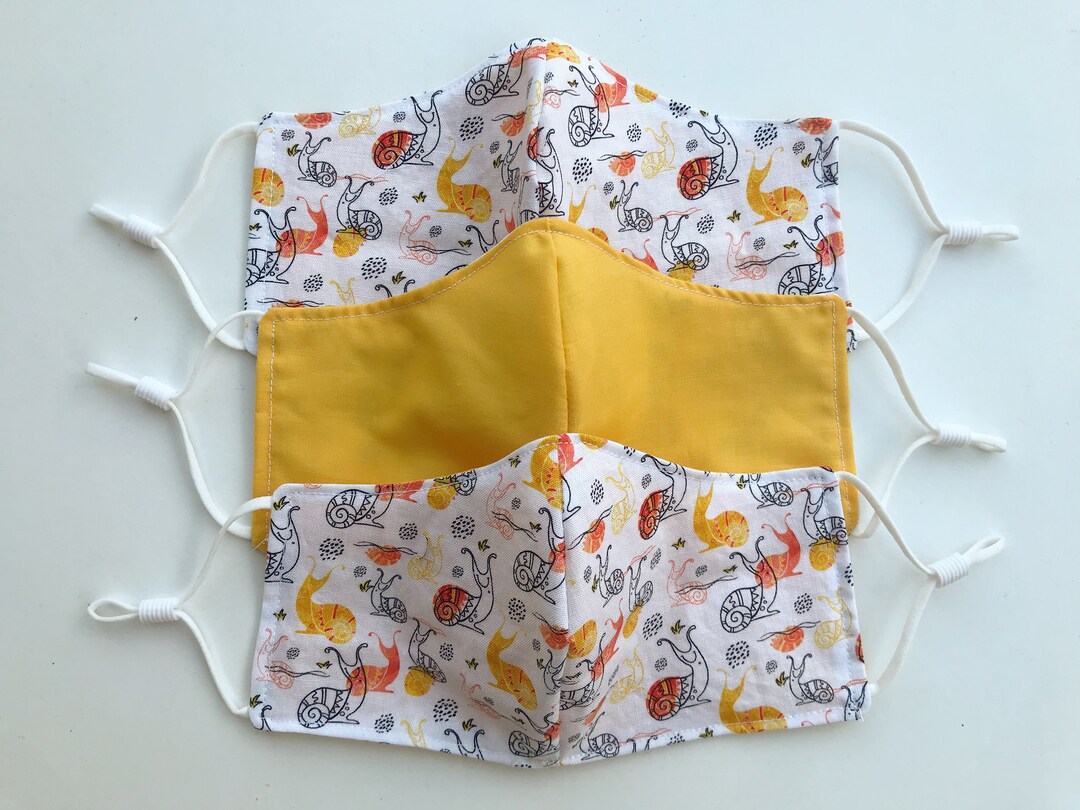 Reversible Face Mask CHILD 3-6 YEARS Reusable Snails - Etsy
