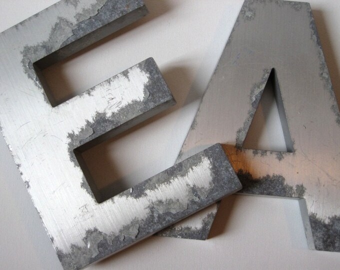 Vintage Galvanized Letters - Etsy