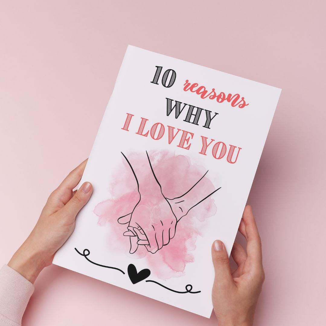 10 Reasons Why I Love You - Printable "book" - Etsy