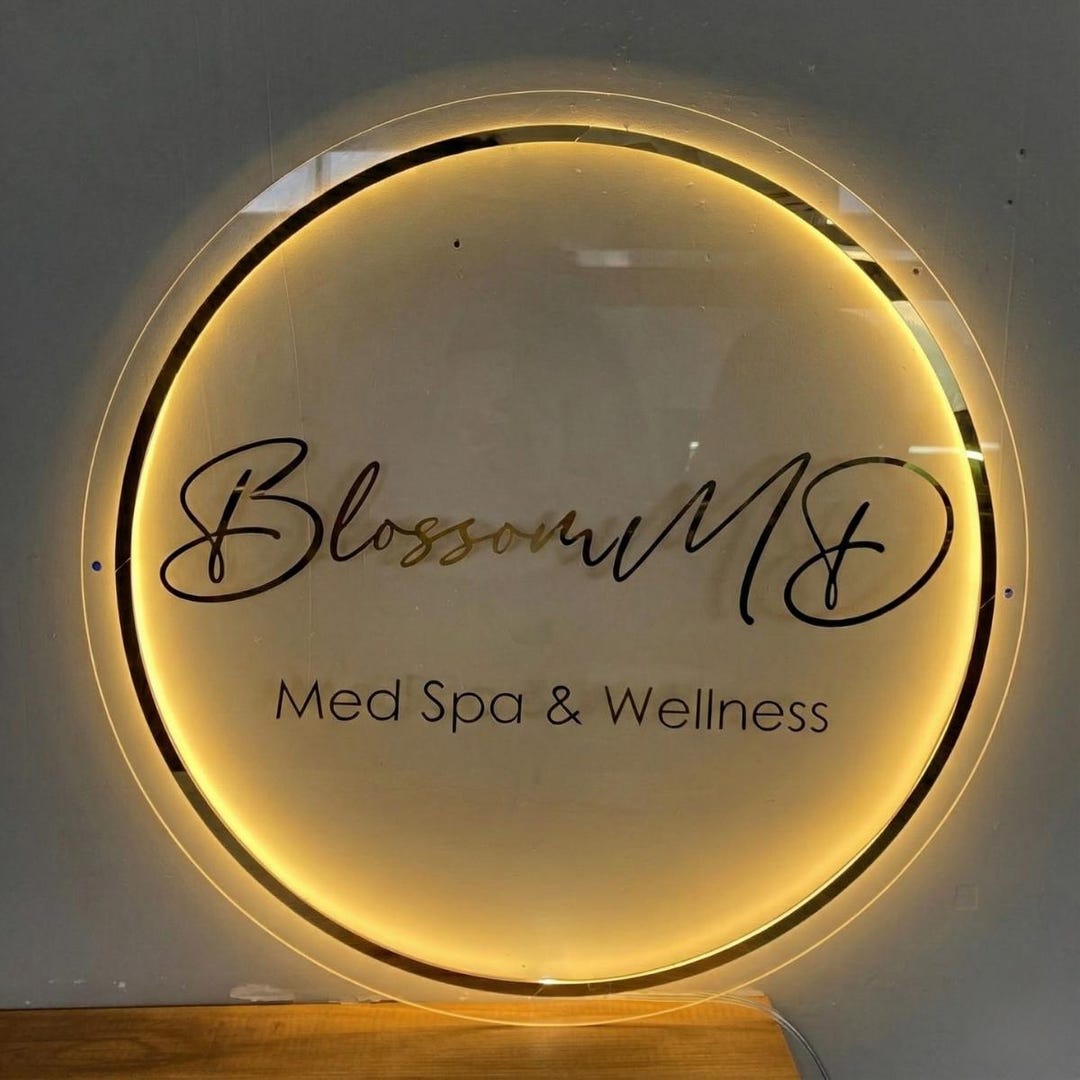 Custom LED Acrylic Logo Sign | Backlit Business Signage - Etsy