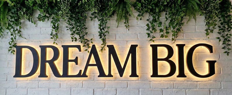 Custom Backlit Metal Logo Sign, 3D LED Halo Lit Business Sign - Etsy