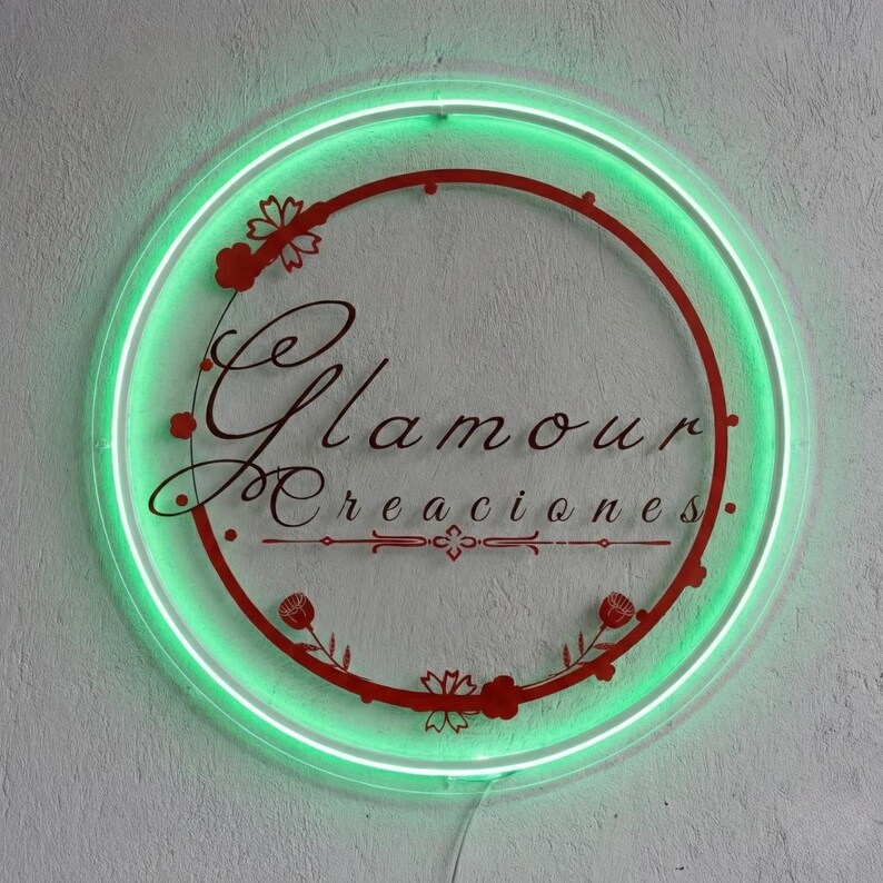 LED Neon Acrylic Backlit Sign : 3D Rectangle Acrylic Business Signage ...