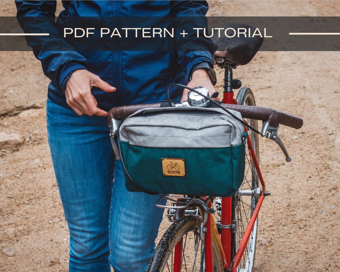 Bicycle Handlebar Bag PDF Sewing Pattern and Tutorial Bike Bag Sewing ...