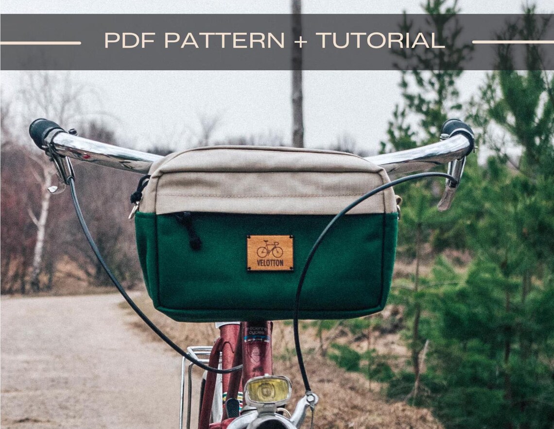 Bicycle Handlebar Bag PDF Sewing Pattern and Tutorial Bike Bag Sewing ...
