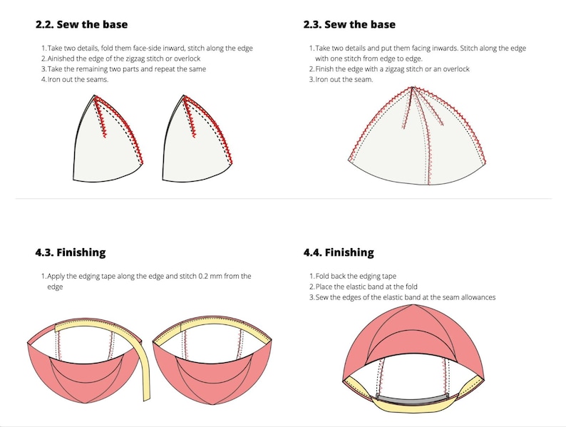 Cycling Cap Sewing Pdf Pattern and Tutorial Sew Bike Lover Gift Step ...