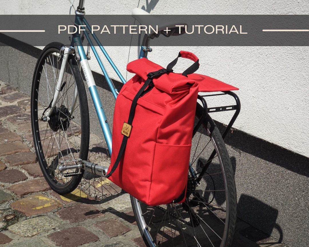 Convertible Pannier Bag PDF Sewing Pattern and Tutorial Bike Pannier ...