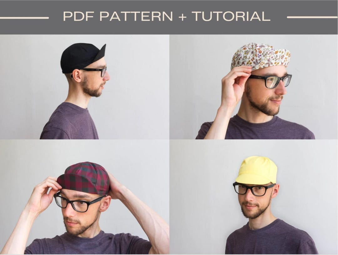 Cycling Cap Sewing Pdf Pattern and Tutorial Sew Bike Lover Gift Step ...