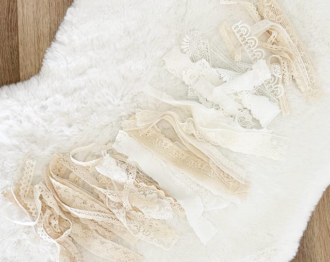 Lot of Assorted Vintage Lace Pieces, Beautiful French Lace Trim ...