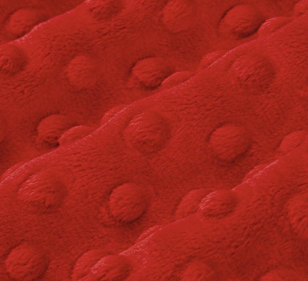 Scarlett Red Minky Dot Fabric By-the-yard {shannon Fabrics Cuddle ...