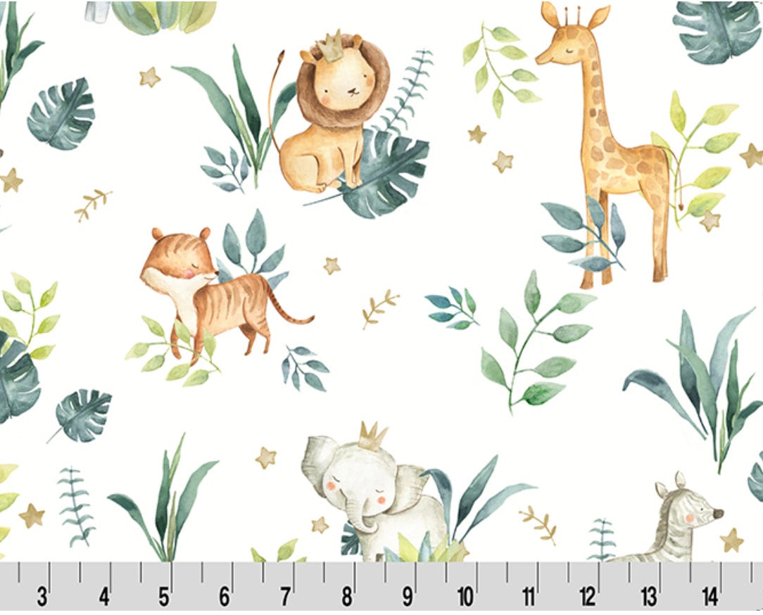 NEW Safari Babies Minky Fabric By-the-yard {shannon Fabrics Digital ...