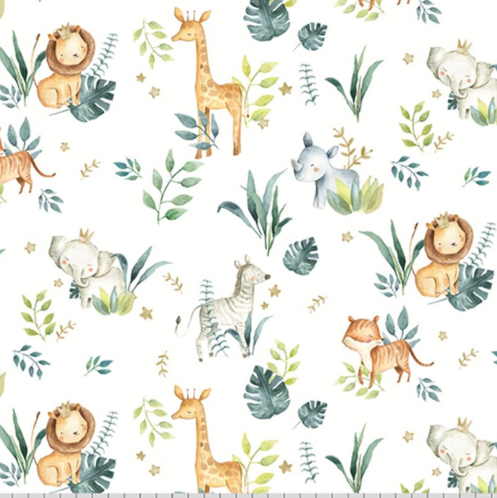NEW Safari Babies Minky Fabric By-the-yard {shannon Fabrics Digital ...