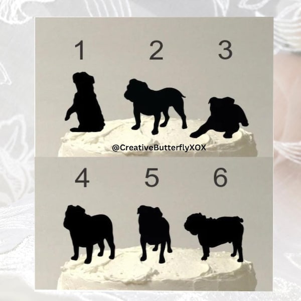 Bulldog Cake Topper - Etsy