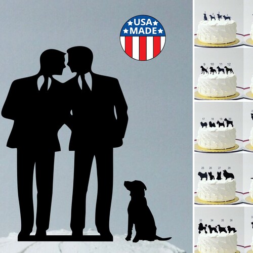 Gay Cake Topper Wedding Silhouette Svg File for Cricut | Etsy