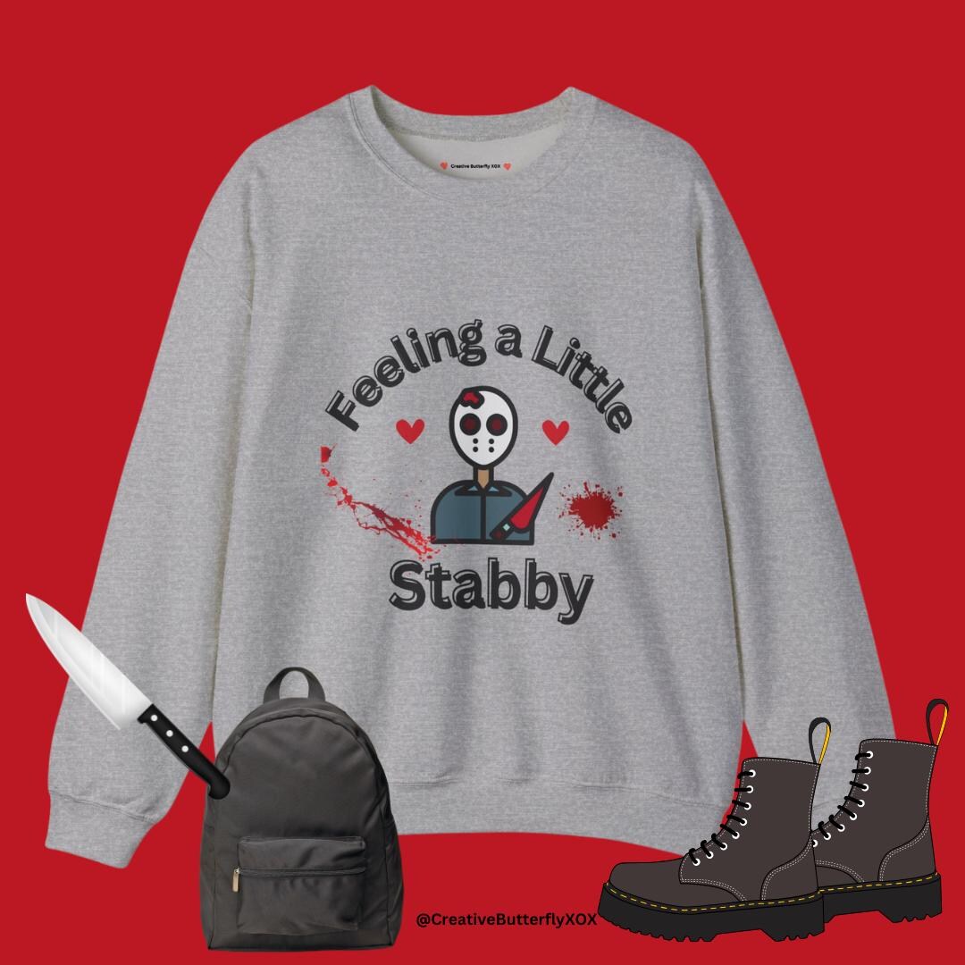 Feeling A Little Stabby Serial Killer Sweatshirt, Halloween Sweatshirt ...