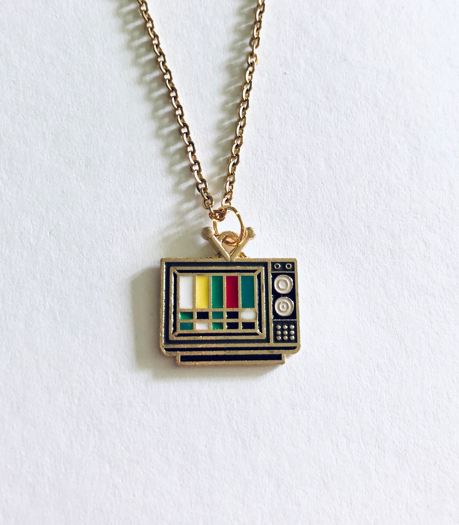 Retro TV Necklace Old Fashioned Vintage Style Television - Etsy
