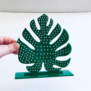 Acrylic Green Leaf Jewelry Holder, Earring Display, Earrings Stand ...