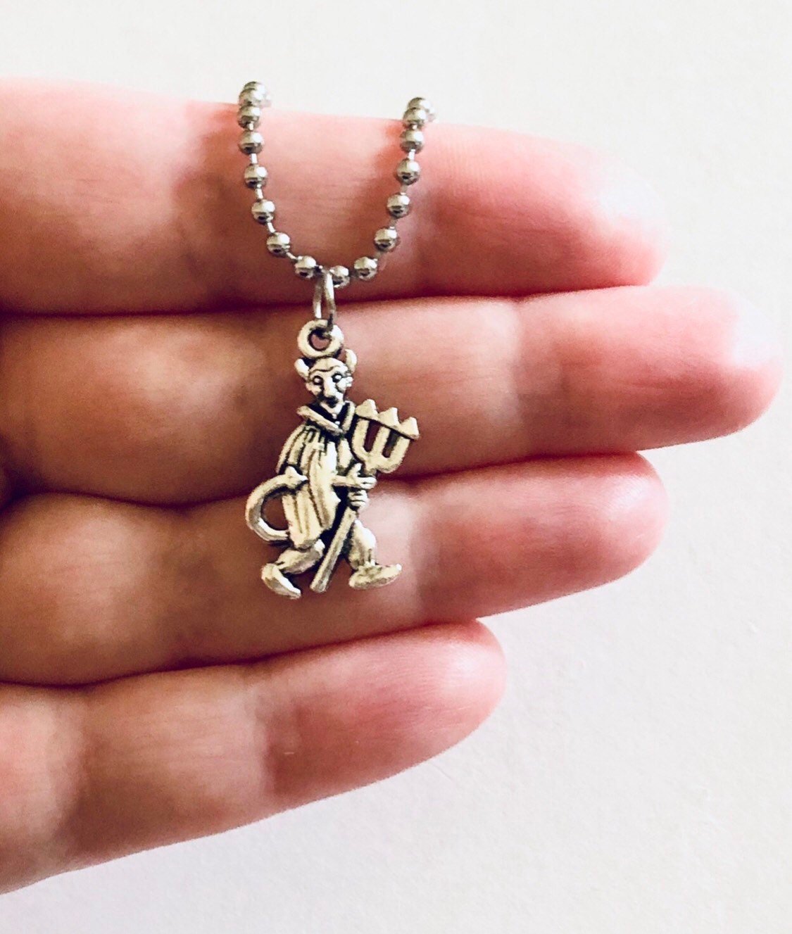 Little Devil Man Necklace Unisex Halloween Charm Necklace - Etsy UK