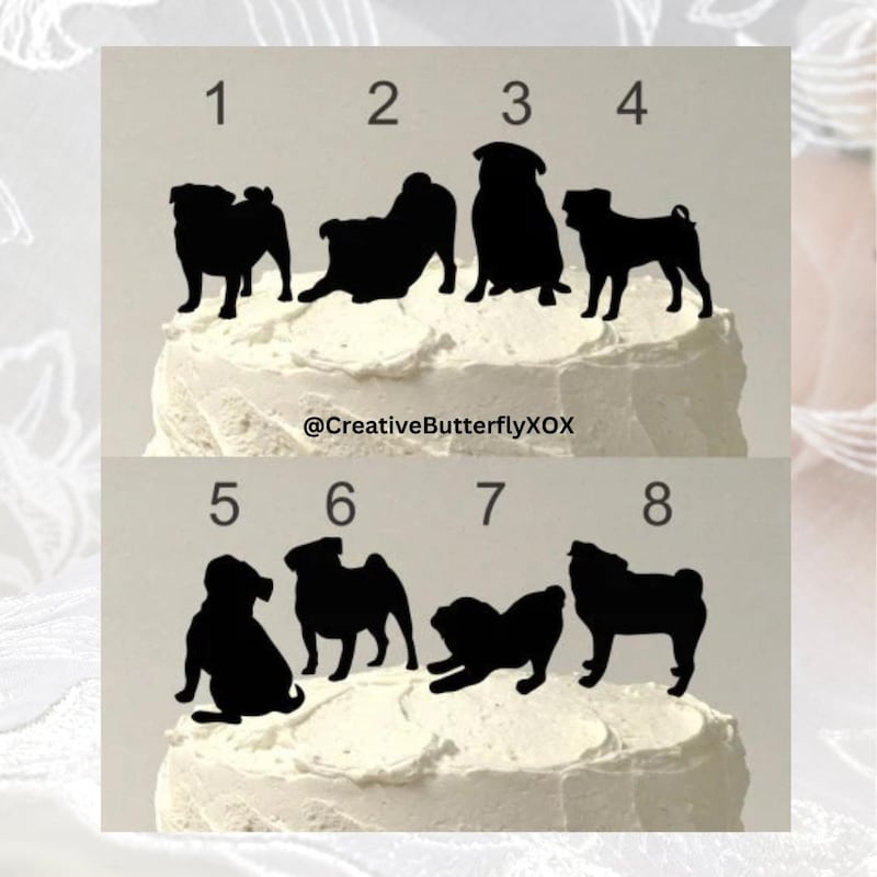 Pug Wedding Cake Topper - Etsy
