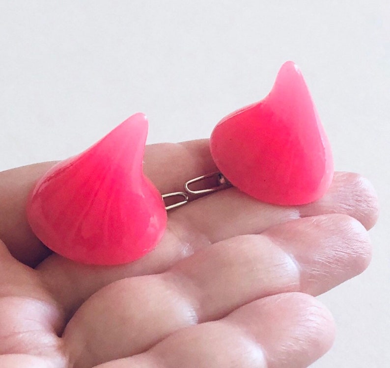 Pink Devil Horns Hair Clips Halloween Hair Clips Hair - Etsy