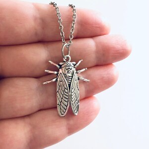 Cockroach Necklace, Silver Cicada Necklace Stainless Steel, Fly Bug ...