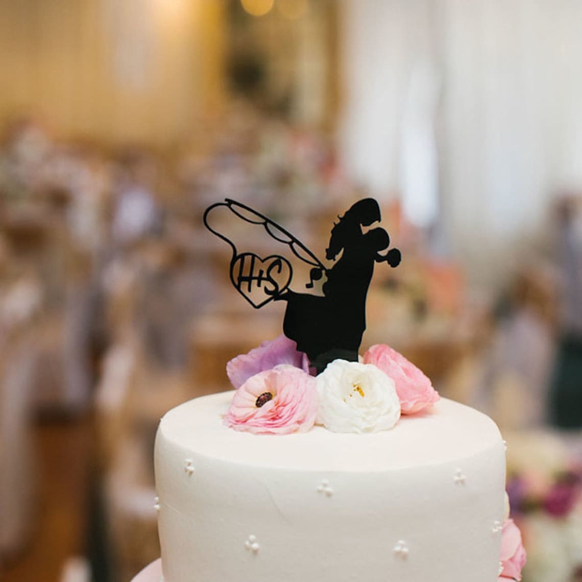 MADE in USA Fishing Themed Wedding Cake Topper Personalized | Etsy