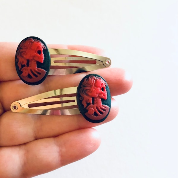 Skull Hair Clips - Etsy